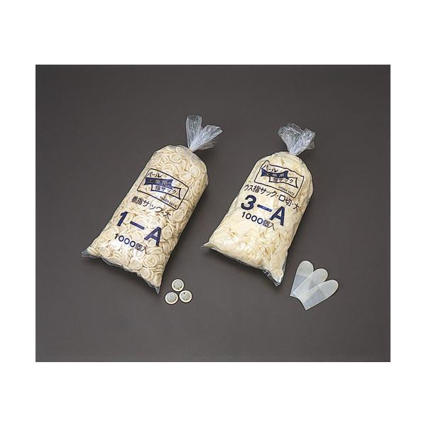 【仕様】品名：巻指サック　大品番：1-A粉取摘要：表面の粉が少ない長さ：63〜67mm肉厚：0.1mm内径：18mm 1000本当り重量：420〜455g入数：（ポリ袋）1000枚【特長】・幅広く使える精密作業用指サック。・指先部分が厚く、...