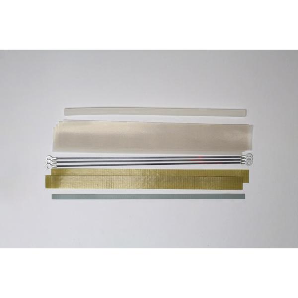 セット内容：　ヒーター3本　フローガラスシート10枚　ガラステープ2枚(15mm×315mm)　シリコンシート（旧：サーコンシート）1本　シリコンゴム1本