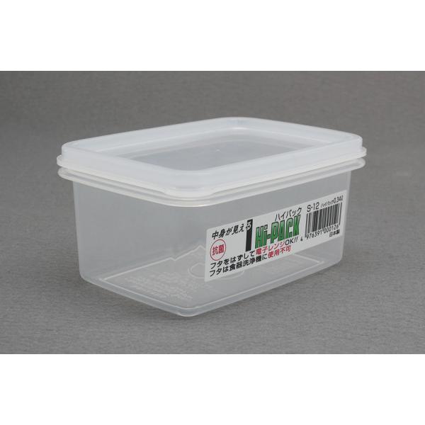 【特長】 ●抗菌●サイズが豊富で用途が広い●フタを外して電子レンジOK！●フタは食器洗浄機に使用不可●耐熱温度：ふた60度、本体120度●耐冷温度：ふた-30度、本体-20度【仕様】●品番：S-12●形状：角型●容量：340mL●外寸法(m...