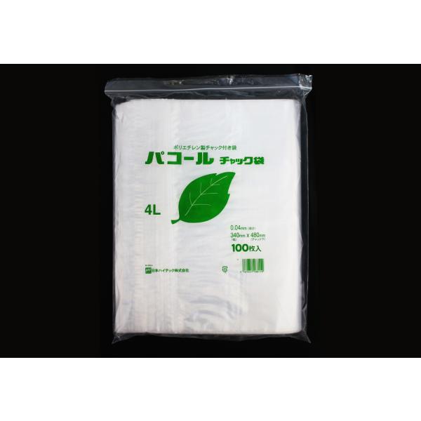 【仕様】品番：4L厚さ：0.04mm幅：340mmチャック下：480mm入数：100枚入