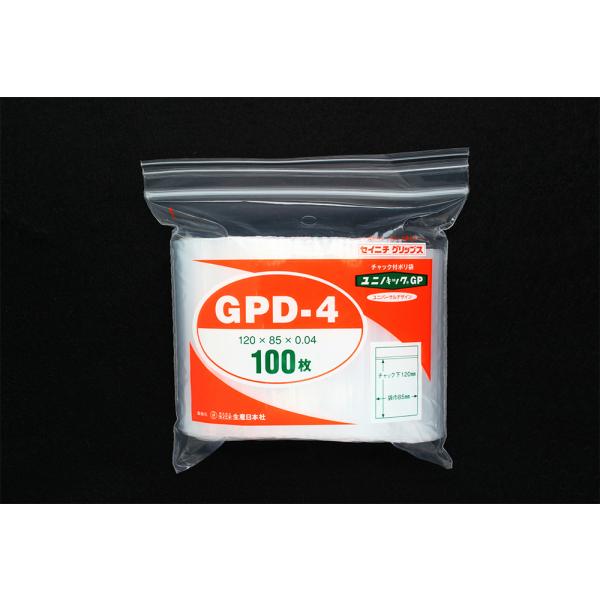 【特長】●新形状のチャックで開けやすさ、閉めやすさが向上しました。●開口部とチャック部にガイドラインをつけました。【仕様】●基材構成:PE単層40μ●製品仕様:サイド溶断シール、天開き、底折返し、開口段差カット●品番:GP D-4●サイズ(...