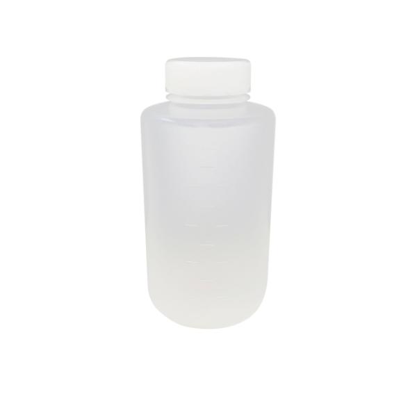 【仕様】材質：本体／ポリプロピレン（PP）　キャップ／ポリプロピレン（PP）容量：1L目盛：100ml口内径(A)：42.5mm本体外径(B)：98mm蓋なし高さ（C）：190mm蓋付き高さ（D）193mm入数：50本入【特長】・JK-PP...