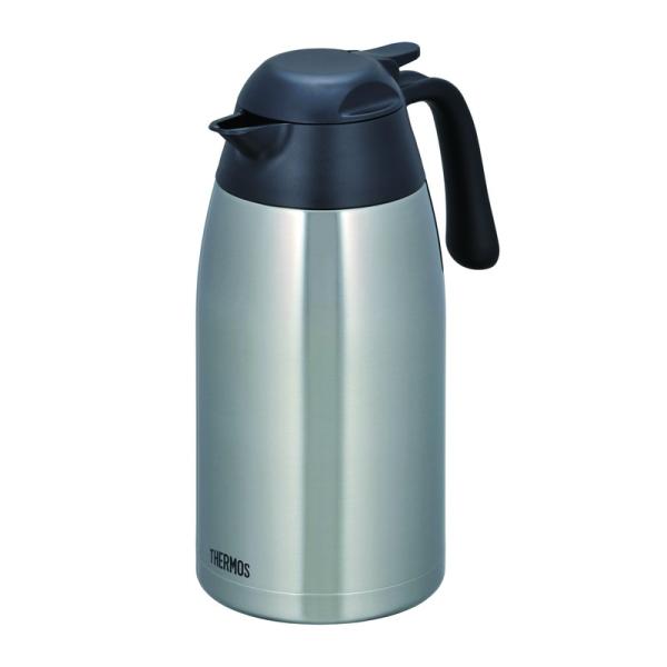 ステンレスの素材を生かしたシンプルなデザインの卓上ポット。ドリンクの保温も保冷もできる魔法瓶構造機能がついた優れものです。温かい飲み物は温かいまま、冷たい飲み物は冷たいまま、長時間持続します。らくらく注げるワンタッチ・レバー中せん大きな氷が...