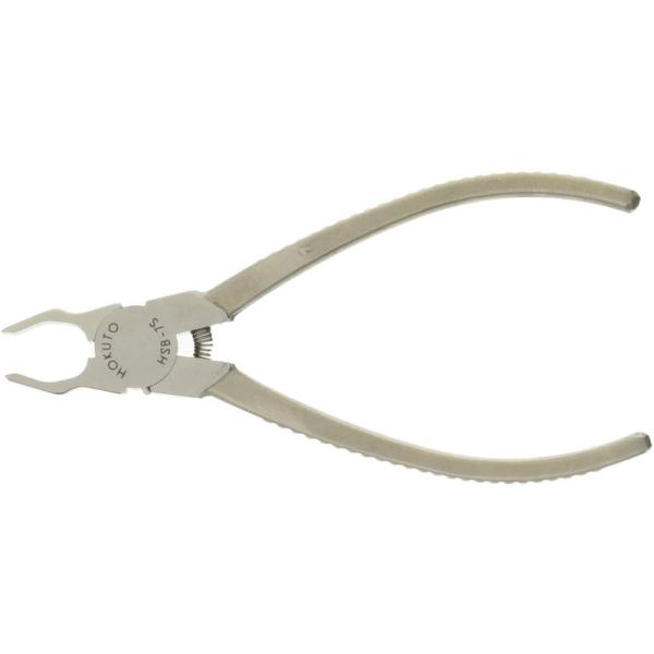 従来の1/10?1/20以下程度の軽い力で疲れが少なく、早く作業ができます。独自の刃先で、骨が途中で切れる事がまずありません。ステンレス製長寿命設計。  　全長×刃先mm：128×8      　規格：HSB-7S　材質：　18-0ステンレ...