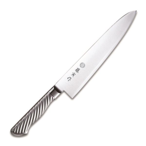 刀身には刃物材の最高峰コバルト合金鋼を使用。ステンレス一体型なので非常に衛生的。●製品サイズ全長335mm 刃渡210mm●生産地日本●材質コバルト合金鋼割込材・18-8ステンレス鋼