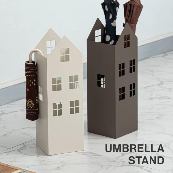 シンプルデザインですっきりと置ける、スチール製傘立てスリムで場所を取らず、狭いスペースにも置けるサイズ感が嬉しい傘立て。全体にデザインを施した円柱タイプと、可愛らしいハウス型の2種類展開です。粉体塗装のスチール製で錆びにくく、丈夫な作りに仕...