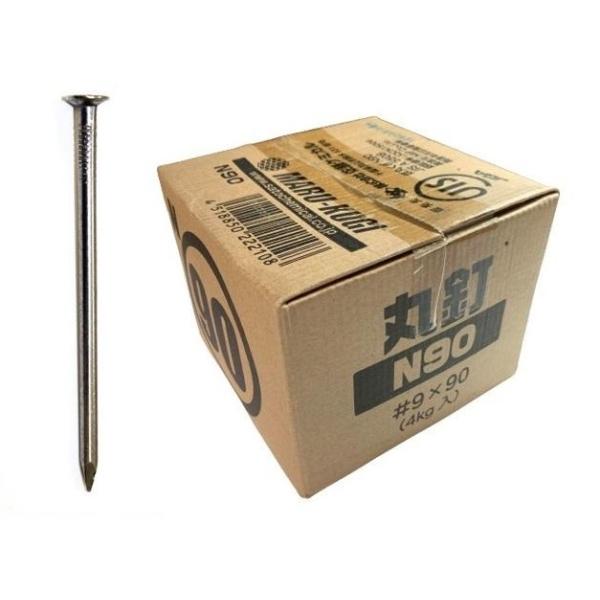 【用途】●建物の造作・日曜大工・その他多用途【特徴】●JIS認定品 (A 5508)●表面が材質のままで、メッキがかっていない釘です【仕様】●サイズ：#9×90mm (3寸釘)●材質：鉄●入数：(約)496本●重量：(約)4kg※メーカーの...