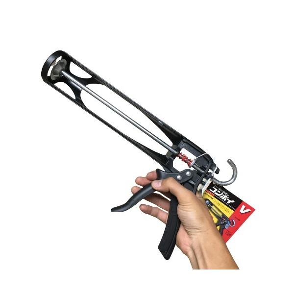 【特徴】●超軽量（315g）、コンパクトボディです●液だれ防止機構を搭載しています【仕様】●適合コーキング剤サイズ：筒長さ216mmまで　φ50まで　容量330ｍｌ●本体：ABS樹脂