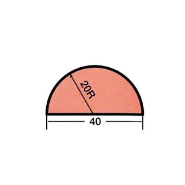 【仕様】●発泡半円目地棒●再生材料の使用100％！再生プラスチック●認定番号：06131018号●半円形状●２０R×４０×長２０００mm●1箱50本入