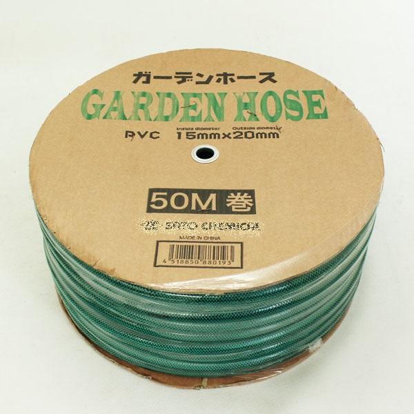 【用途】●庭先,現場出入り口,散水等で使用【仕様】●適用流体温度0℃〜60℃●脆下温度-20℃●耐圧糸入り●最高使用耐圧1.8MPa●内径15mm×外径20mm×長さ50ｍ●材質：PVC（ポリ塩化ビニル）●製品重量:約8.4kg
