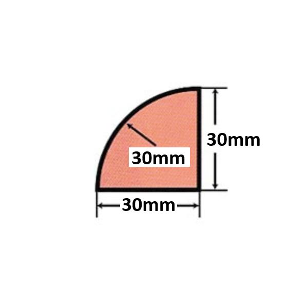【仕様】●発泡逆R面木●再生材料の使用100％！再生プラスチック●認定番号：06131018号●逆Ｒ形状 30mm×長2000mm●1箱40本入