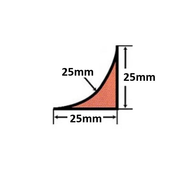 【仕様】●発泡R面木●再生材料の使用100％！再生プラスチック●認定番号：06131018号●Ｒ形状 25mm×長2000mm●1箱100本入