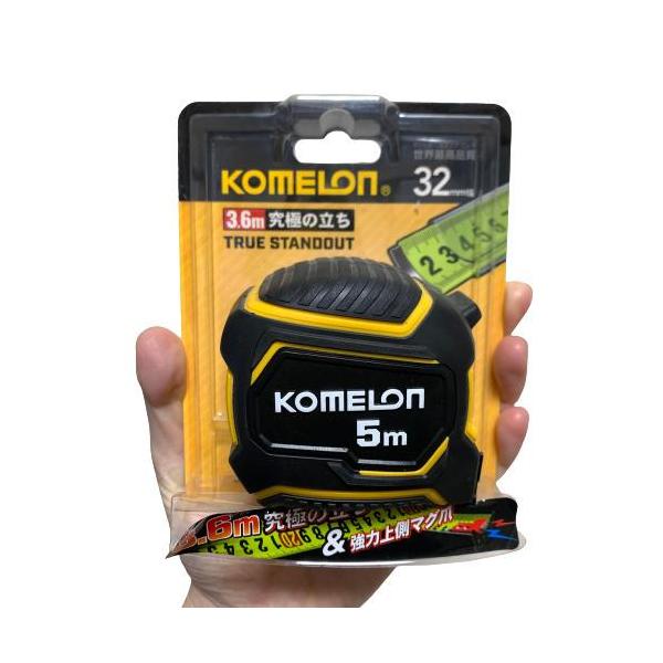 【メーカー】●コメロン【用途】●長さ測定に【特徴】●3.6mの究極の立ち●幅広いテープで曲がりにくい、折れにくい●ハイビズカラーテープやデカ数字印刷による抜群の読みやすさ●磨耗に強いナイロンコートテープ●強力上側マグ爪【仕様】●目盛仕様：メ...