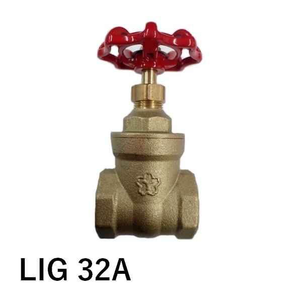 呼び径：1 1/4inch(32Amm)製品記号：LIG製品名：黄銅125型ねじ込み形内ねじ仕切弁素材：黄銅種別：ゲートバルブ管接続：ねじ込み形呼び圧力：125型【最大許容圧力】100℃以下の油・空気・脈動水：0.88MPa100℃以下の静...
