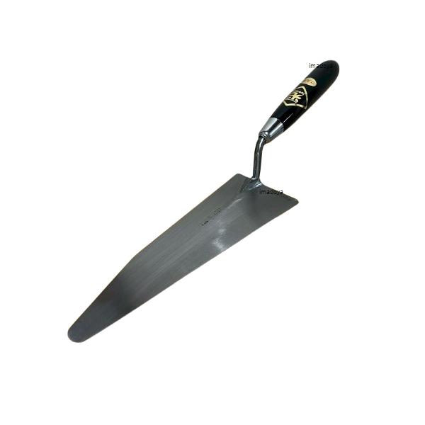 輝く伝統・高度な技術・日本製●特徴ブロックを積む際のモルタルのすくい、押さえ、掻き出しに適した鏝です。長野型は先端カットでよりモルタルのすくいに適した形状です。●仕様品名：油焼ブロック鏝 長野型 薄手 特大サイズ：鏝長約275mmその他寸法...