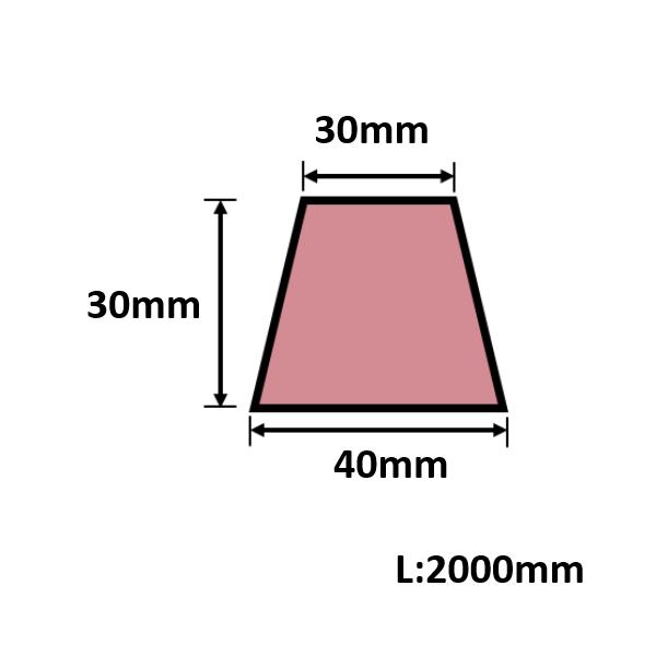 【仕様】●発泡目地棒●再生材料の使用100％！再生プラスチック●認定番号：06131018号●40mm×30mm×30mm×L2000mm●両面テーパー●1箱30本入