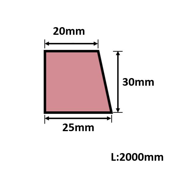 【仕様】●発泡目地棒●再生材料の使用100％！再生プラスチック●認定番号：06131018号●25mm×30mm×20mm×L2000mm●片面テーパー●1箱50本入