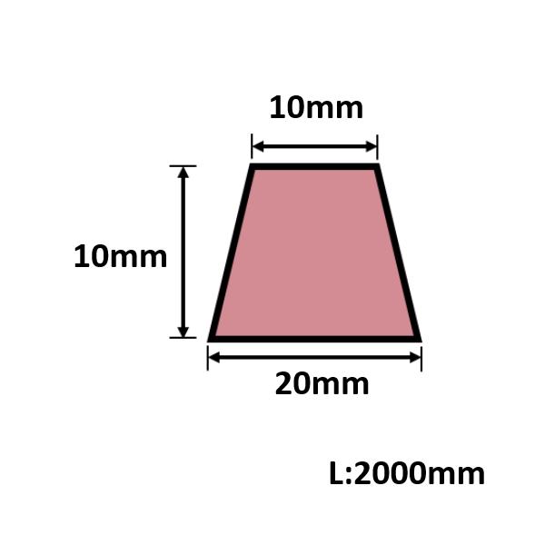 【仕様】●発泡目地棒●再生材料の使用100％！再生プラスチック●認定番号：06131018号●20mm×10mm×10mm×L2000mm●両面テーパー●1箱100本入
