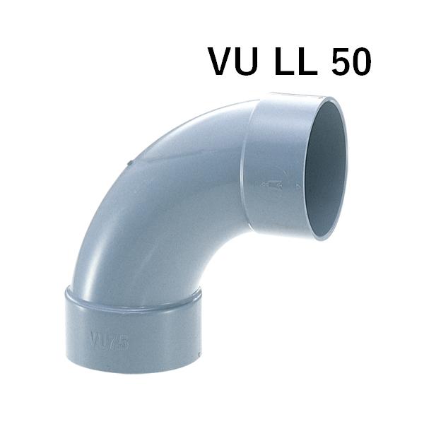 【大曲りエルボ VU LL 50 排水用継手 VU継手】●仕様商品名：ＶＵ継手　９０°大曲りエルボ呼び径：VU50※アロン製品（桝、継手、蓋、その他）に限り注文数に関わらず送料一律1,650円です。　他の商品と同時購入の場合、それぞれ個別に...
