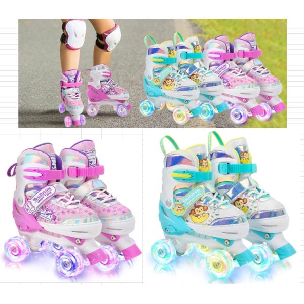 3サイズ調節可能なブーツで成長：成長期のお子様に最適です。高水準で快適性と耐久性を確保：これらのローラースケートは、ABEC-7ベアリングやPUホイールなどの高品質のコンポーネントで作られています。 スケートの耐久性を高めます。すべてのホイ...