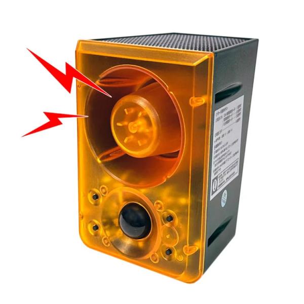 ●センサー検知＆ナイトモード人感センサーが動作を検知すると、音声またはライトを発し、暗い時間帯には「夜間モード（5分間隔の自動発報も可）」に切替●音声＆アラームパターン切り替えパターン1：「爆発音＆犬の鳴き声」など市販アラーム音（約30秒）...