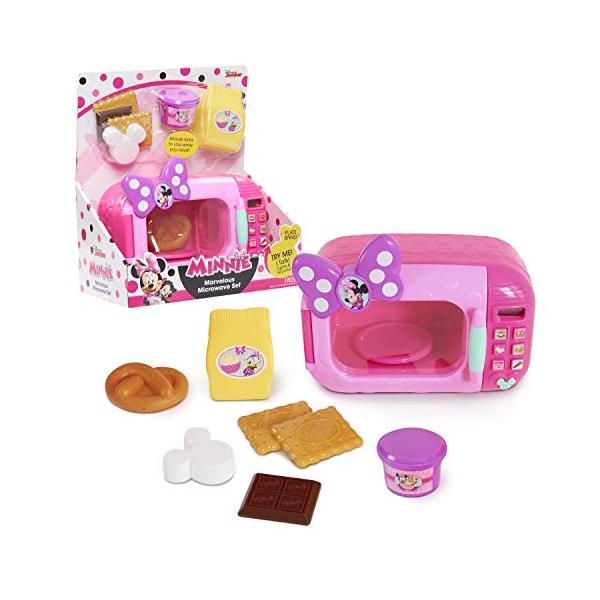 ・マルチカラー  89601・ディズニージュニアミニーマウスが、彼女の素晴らしい電子レンジセットでお気に入りのお菓子を準備するのを助けます。 かわいい電子レンジでライトアップ、リアルな音、あああ可愛いミニーのフレーズ! 電子レンジプレートに...