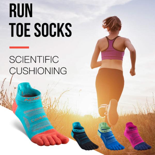 【お得な3足セット】【送料無料】ソフトな履き心地 快適フィット クールマックス(CoolMax)素材で 丈夫 通気性 伸縮性 抜群 蒸れない　擦れない　疲れない 歩きやすいAONIJIE高性能アスレチック5本指ソックスは、クールマックス(C...