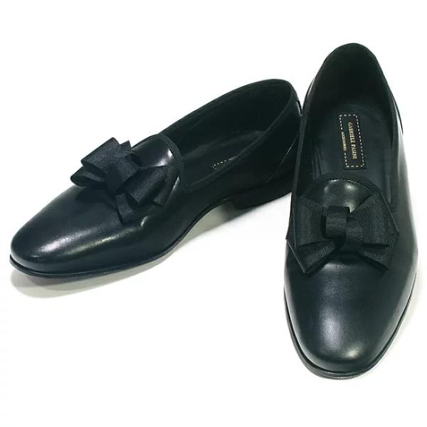 詳細：ガブリエレ パジーニ Gabriele Pasini リボン付き ローファー JG9SHOE1 ブラック サイズ40型番：JG9SHOE1サイズ：40(日本サイズ25〜25.5cm)ヒール高さ：2cmアウトソール最大幅：約9.5cm全...