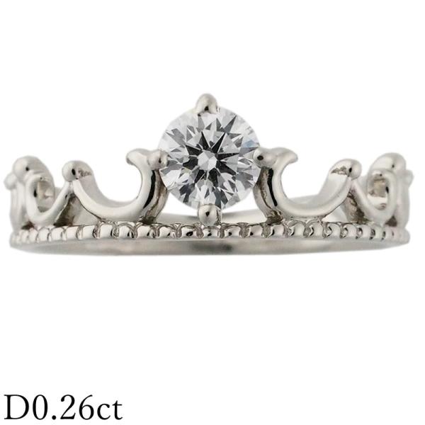 ブランド｜ノーブランド 商品名｜ ダイヤモンド/0.26ct クラウンデザイン リング型番｜-サイズ｜6号最大幅 5.7mmアーム背面 1.7mm重量 2.4g素材｜Pt900 刻印｜Pt900 A.D.A 0.260参考定価｜-付属品｜当...