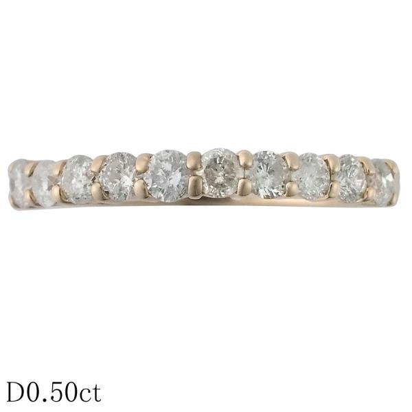 ブランド｜ノーブランド 商品名｜ ダイヤモンド/0.50ct ハーフエタニティ リング型番｜―サイズ｜約11号最大幅 2.2mmアーム背面 1.4mm重量 1.9g素材｜K18PG 刻印｜K18 0.50 参考定価｜―付属品｜当店オリジナル...