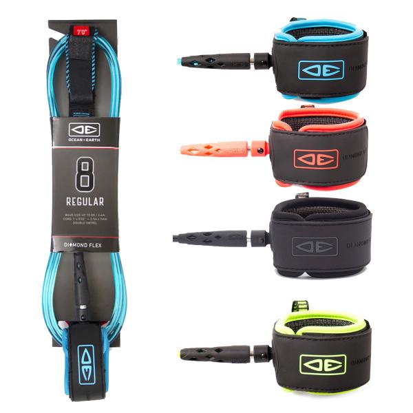 BLAND:OCEAN&amp;EARTH オーシャンアンドアースCOLOR:ブラック/ブルー/コーラル/ライムSIZE:8'0WAVE SIZE:10ft(3.0m)CORD DIA:9/32" (7mm)STRAP:50mm 【DIAM...