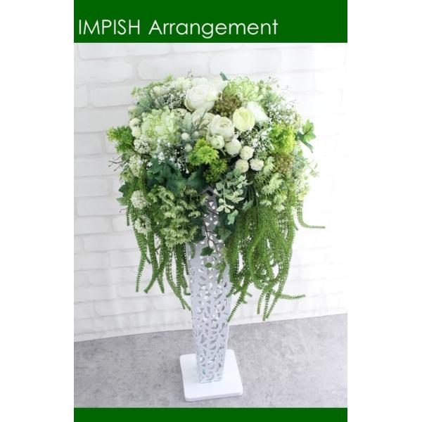 アーティフィシャルフラワー 造花 使用■サイズ:W:48 D:38 H:88 (cm) W=（幅）　Ｄ=（奥行き）　H=（高さ）■主な使用造花：ラナンキュラス・バラ・ピオニー高級造花を使用したデザインアレンジです。インテリアとしてはもちろん...