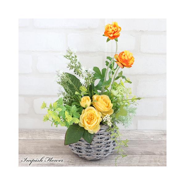 アーティフィシャルフラワー（造花）使用■サイズ:W:23 D:17 H:31 (cm) W=（幅）　Ｄ=（奥行き）　H=（高さ）■主な使用造花：バラ■器の材質：天然素材インテリアとしてはもちろん御祝い用にもぴったりの豪華な高級造花を使ったア...