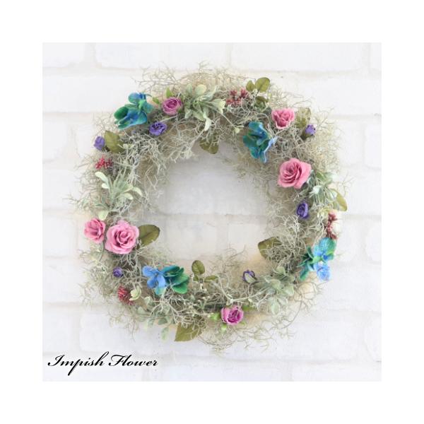 アーティフィシャルフラワー 造花 使用■アレンジサイズ: 直径:36 奥行き:7 (cm) ■主な使用造花：バラインテリアとしてはもちろん御祝い用にもぴったりの豪華な造花を使った壁掛けリースのアレンジメント用途例：誕生日、結婚祝い、記念日、...