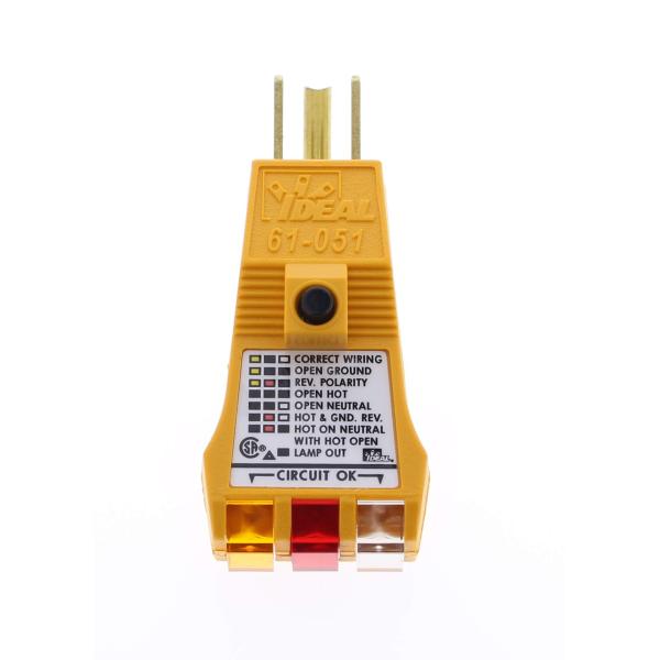 商品名: IDEAL INDUSTRIES INC. 61-051 E-Z Check Plus GFCI サーキットテスター 高耐久 イエロー IDEAL INDUSTRIES INC. 61-051 E-Z Check Plus GFC...