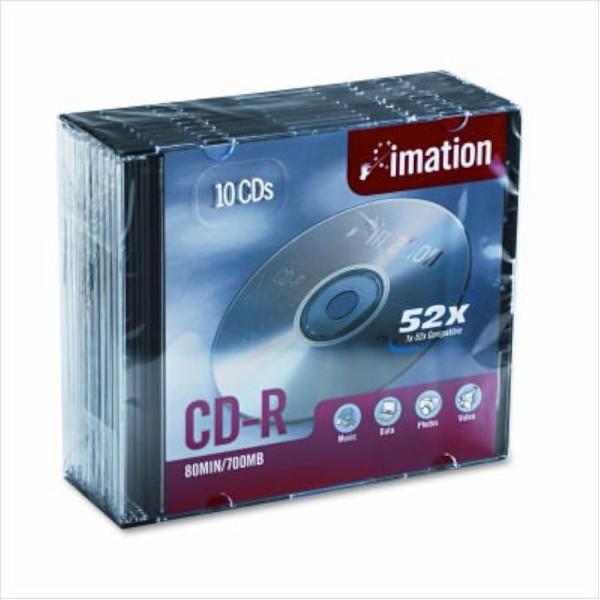 商品名: CD-R Discs, 700MB/80min, 52x, w/Slim Jewel Cases, Silver, 10/Pack [並行輸入品] Imation IMN17332 CD Recordable Media, CD-...