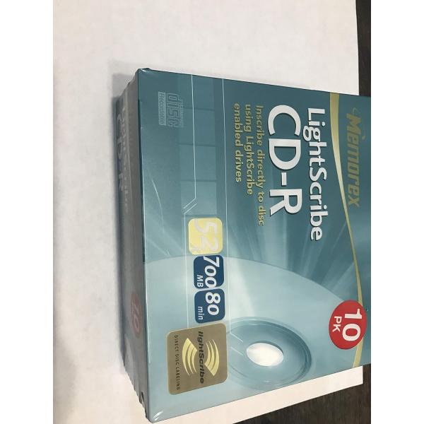 商品名10pk Memorex CDR 700 MB LightScribe W /スリムJCMemorex LightScribe 52x CD-R Media - 120mm - 1.33 Hour Maximum Recording ...