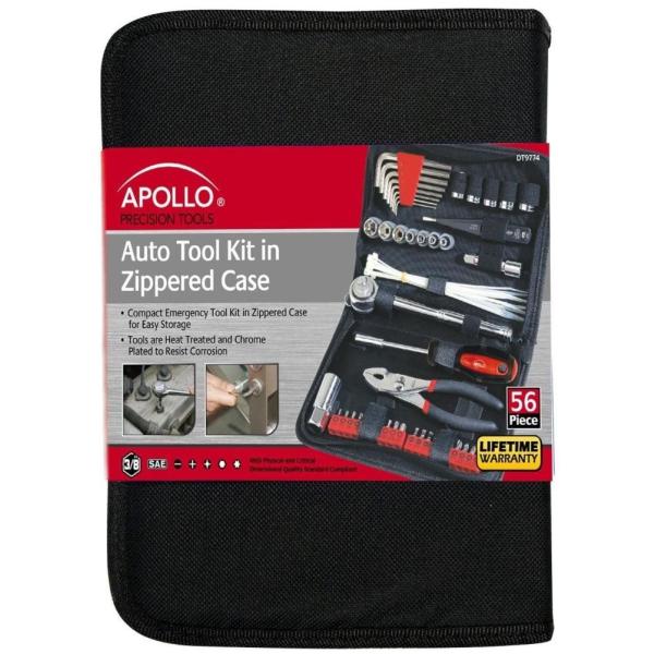 商品名: Apollo Precision Tools DT9774 56 Piece Auto Tool Kit Zippered Case by Apollo [並行輸入品] Apollo Tools 56 Piece Compact ...