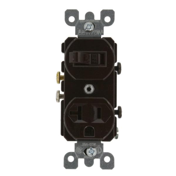 商品名: Leviton 20?A、120?V、二重スタイル単極、5???20r AC組み合わせスイッチ、商用グレード、接地 5335 1 [並行輸入品] Leviton 5335 20 Amp, 120 Volt, Duplex Styl...