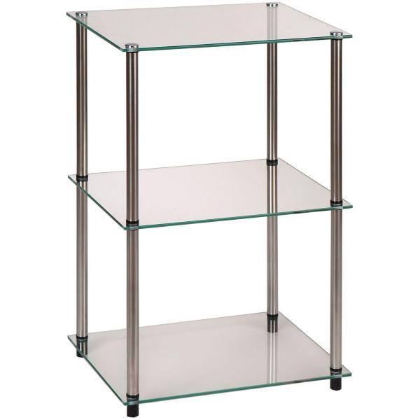 商品名: Convenience Concepts Designs2Go Go-Accsense 3-Tier Glass Square End/Lamp Table, Clear Glass 141［並行輸入］ Convenience C...