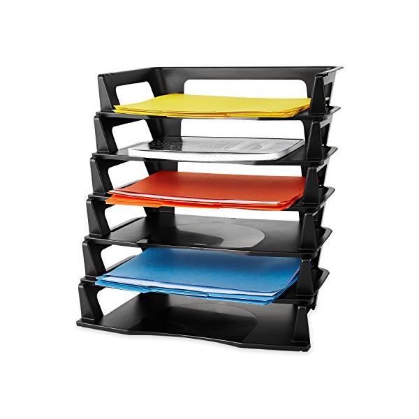 商品名: (sixtier) - Regeneration Letter Tray, Six Tier, Plastic, Black Rubbermaid Regeneration Letter Tray, Six Tier, Plast...