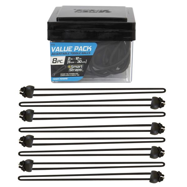 商品名: SmartStraps 110?Bungee Cord、8ピース SmartStraps Adjustable Toggle Ball Bungee Cord, Adjust Tension And Length From 2-1...