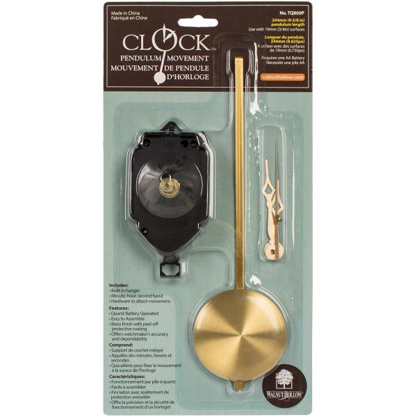 商品名: Pendulum Clock Movement 9-5/8"-For 3/4" Surfaces (並行輸入品) Walnut Hollow Pendulum Clock Movement for 3/4-inch Surface...