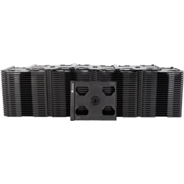 商品名:  Hinged Black CD Smart Trays - Holds 2 Discs, 1 on Each Side - Fits Any Standard 10mm CD Jewel Box - Lot of 100ブランド...