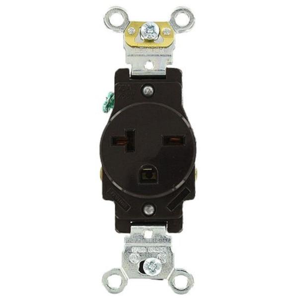 商品名: Leviton 20?A 250?V、工業シリーズHeavy Duty等級、シングルコンセント 5461 1 Leviton 5461 20 Amp, 250 Volt, Industrial Heavy Duty Grade, ...