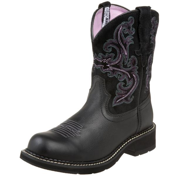 商品名: Ariat レディース Fatbaby II US サイズ: 9.5 womens_us カラー: ブラック Ariat Womens Fatbaby II Western Boot Black Deertan/Black 9.5...