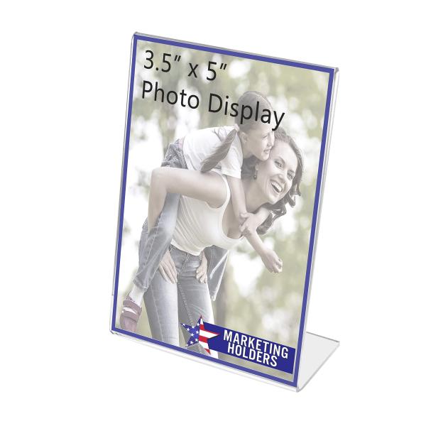 商品名: Marketing Holdersテーブルテントサインホルダー 3.5インチ x 5インチ サイドローディング 広告文学 小さなチラシフレーム プリント素材 ディスプレイ カウンタートップ クリアアクリル Table Tent S...