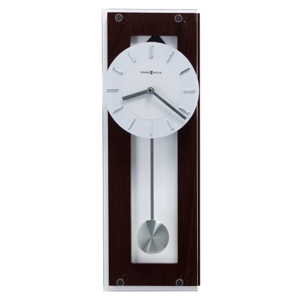 商品名:  Howard Miller Emmett Contemporary Wall Clock 625-514 ? Black Coffee Finish, Satin Silver-Finished Pendulum, Thick ...
