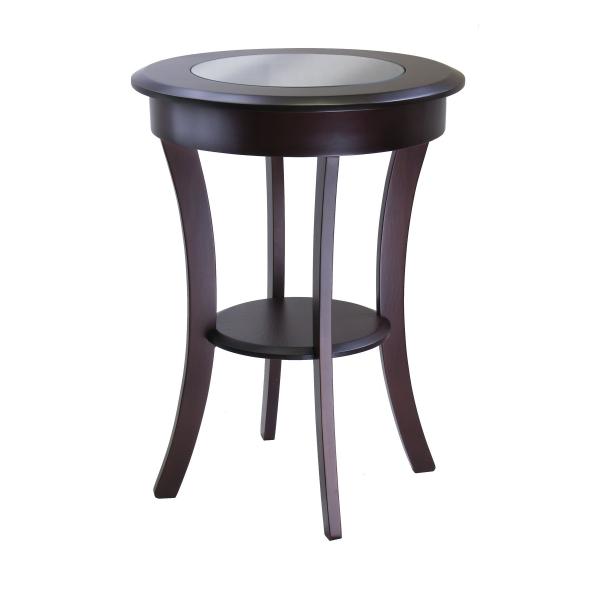 商品名: Cassie Round Accent Table with Glass Winsome Cassie Accent Table, Cappuccino 20 inchesブランド: Winsome Wood商品サイズ: 20 i...