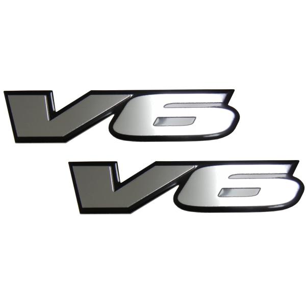 商品名: 2 x (pair/set) V6 Engine Badge Emblem for Pontiac G6 Grand Prix Firebird Grand AM Cadillac CTS Catera SRX STS 2 x (...